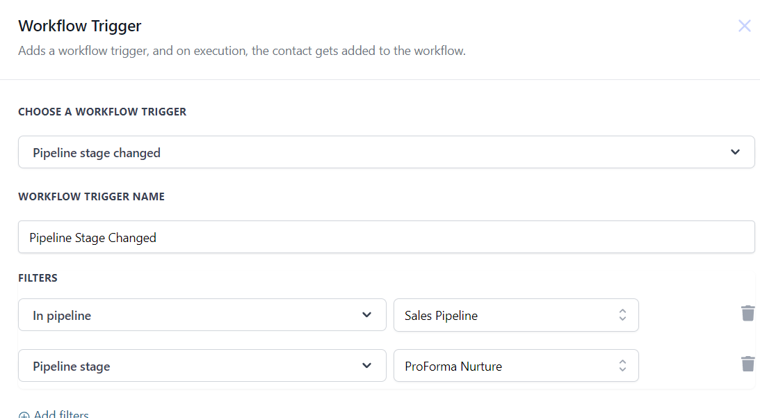 Pro Forma Nurture Workflow